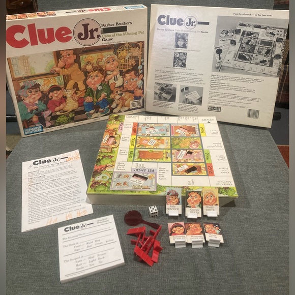 Parker Brothers | Toys | Vintage Parker Brothers Clue Jr Board Game 989 ...